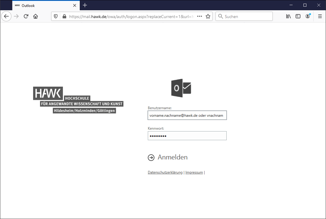 BITTE ÄNDERN SIE IHR PASSWORT UNTER MAIL.HAWK.DE | HAWK Hochschule für ...
